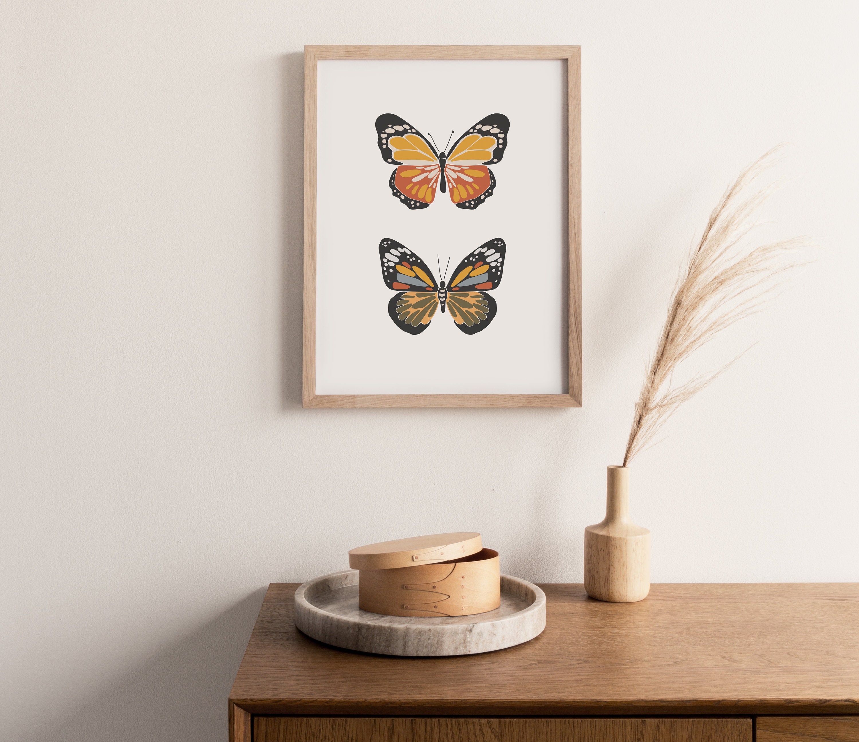 Boho Butterfly Print Digital Butterfly Poster Boho Spring - Etsy