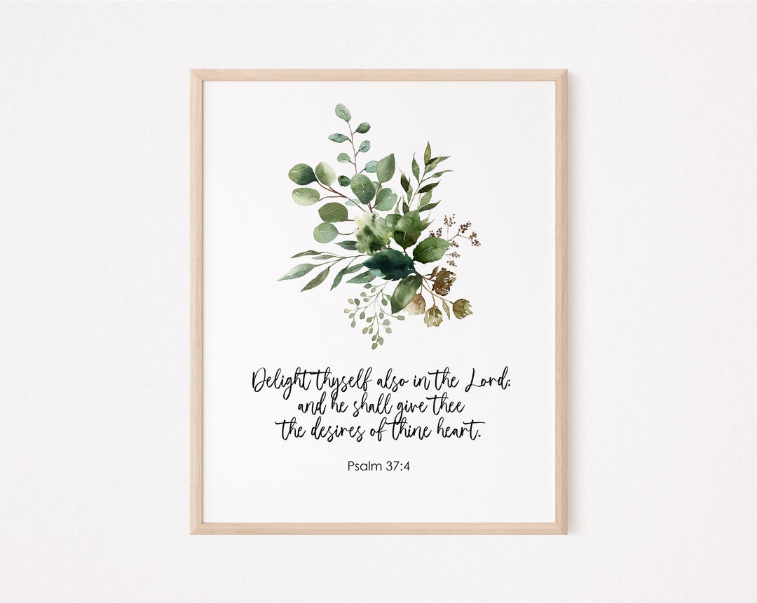 Scripture Wall Print, Christian Poster, Bible Verse Print, Plant ...
