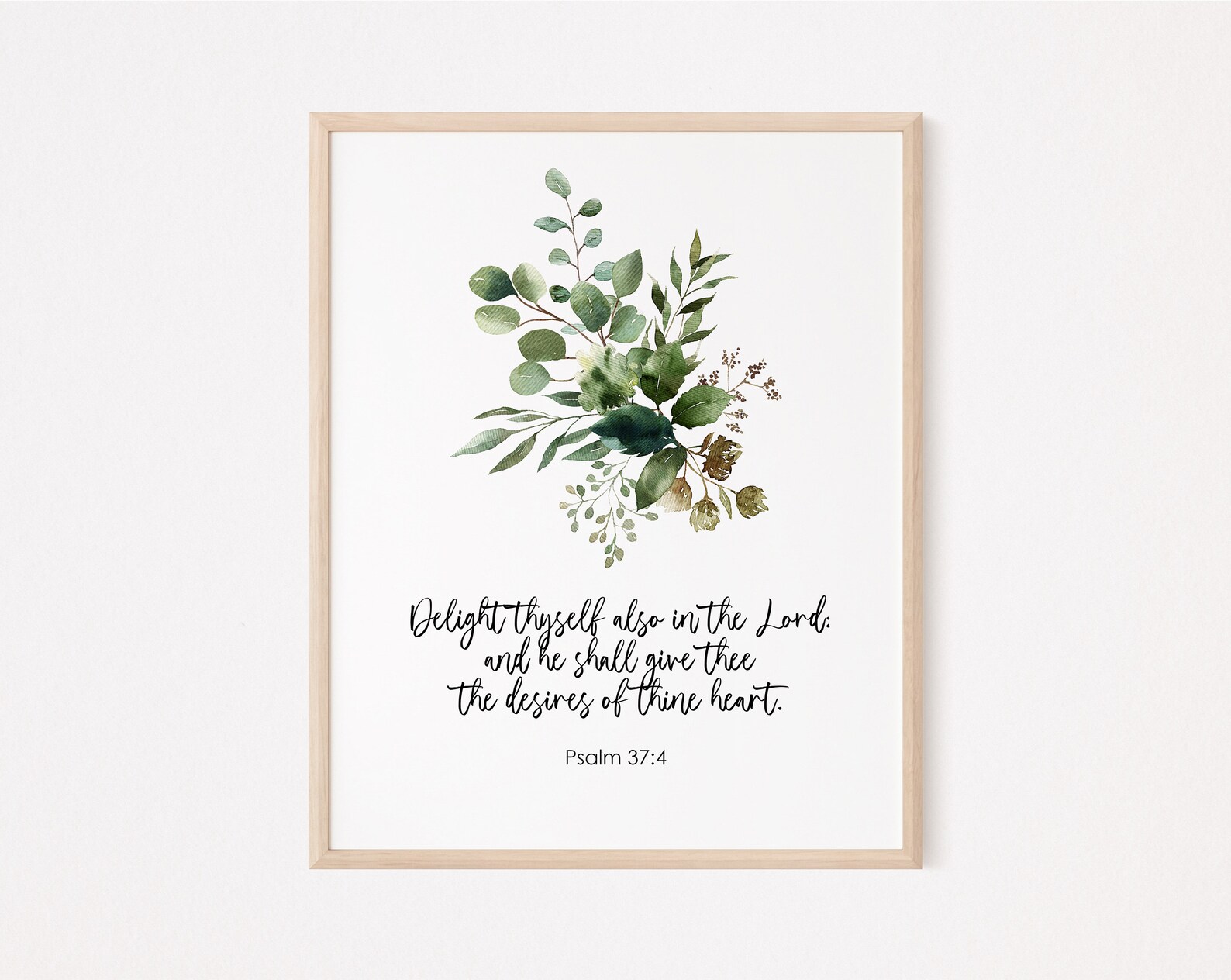 Scripture Wall Print, Christian Poster, Bible Verse Print, Plant ...