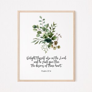 Scripture Wall Print, Christian Poster, Bible Verse Print, Plant ...