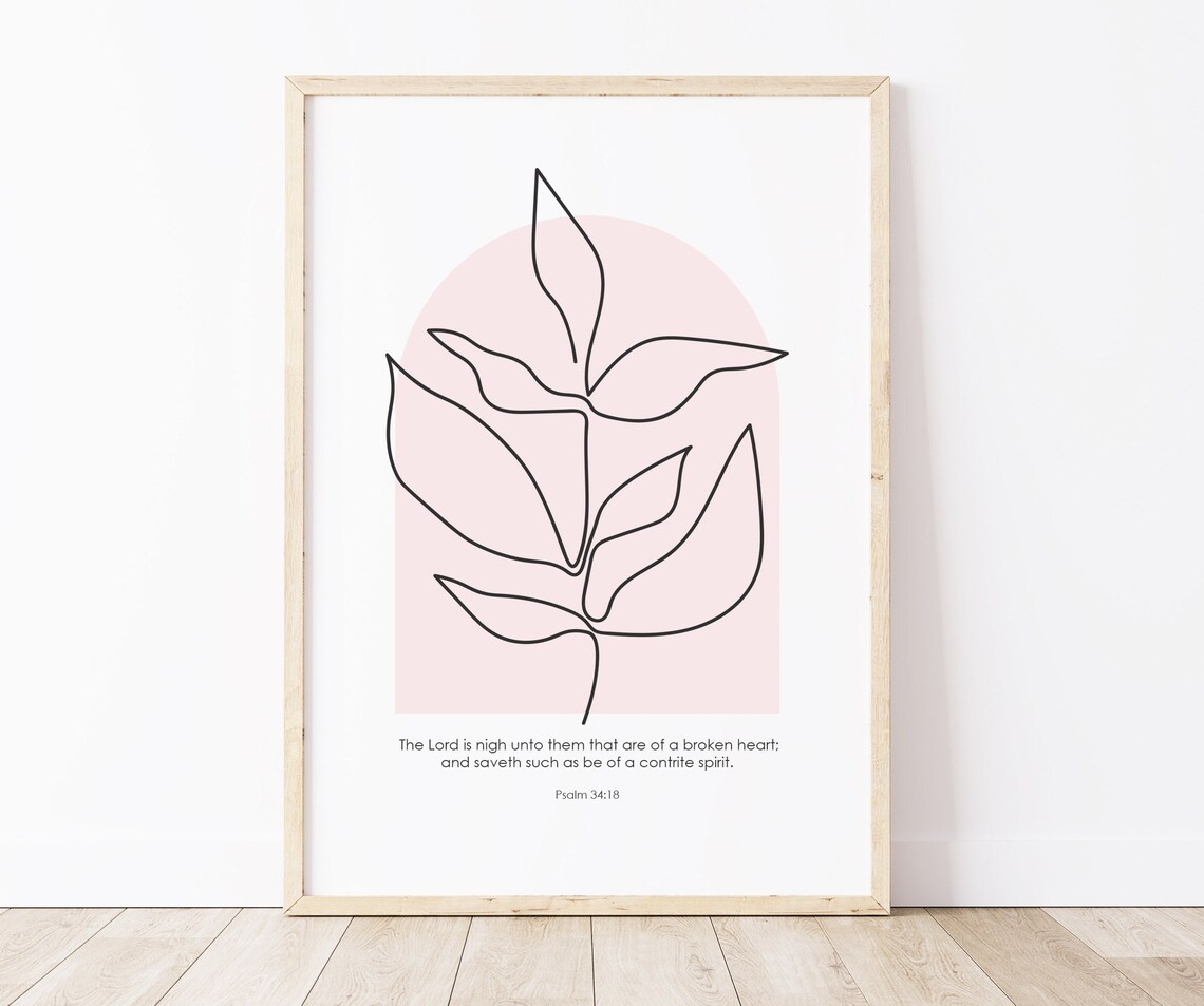 Christian Wall Print Bible Verse Wall Poster Boho Wall - Etsy