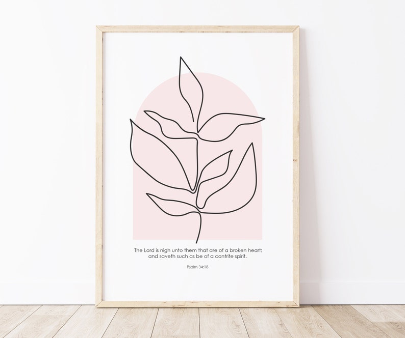 Christian Wall Print Bible Verse Wall Poster Boho Wall - Etsy