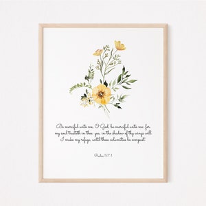 Scripture Wall Print, Christian Poster, Bible Verse Print, Field Flower ...