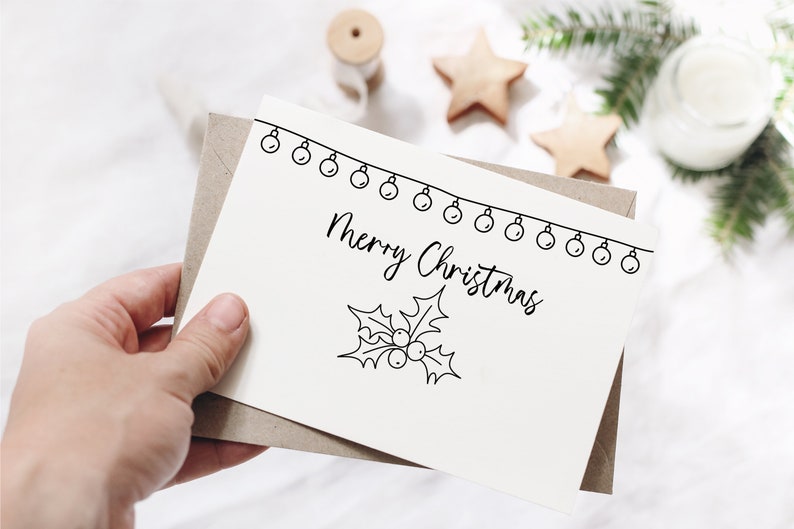 Christmas Line Clipart Winter Line Clipart Digital Holiday - Etsy