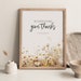 Give Thanks Poster, Bible Verse Print, Autumn Landscape, Autumn Flowers ...