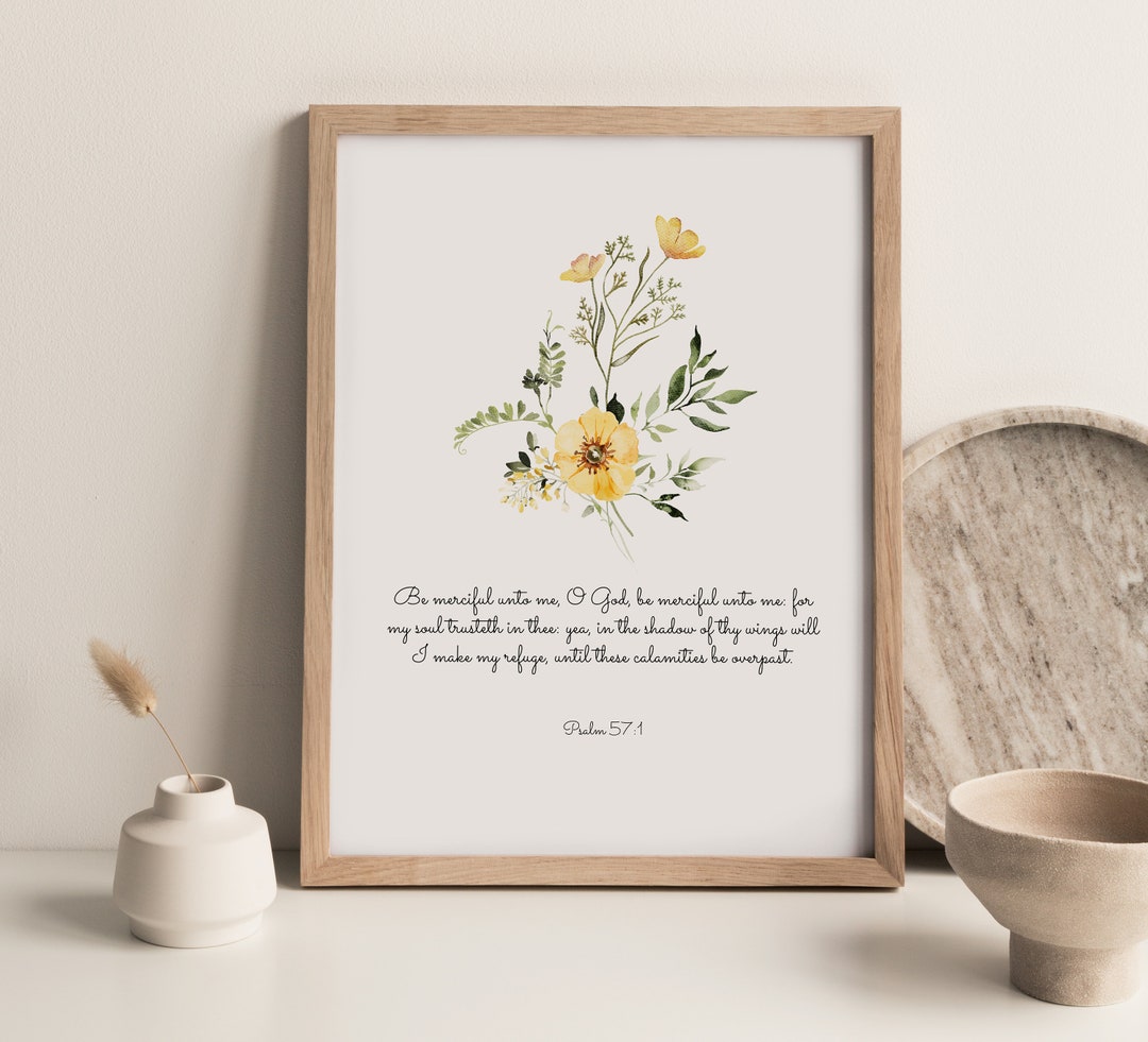 Scripture Wall Print, Christian Poster, Bible Verse Print, Field Flower ...