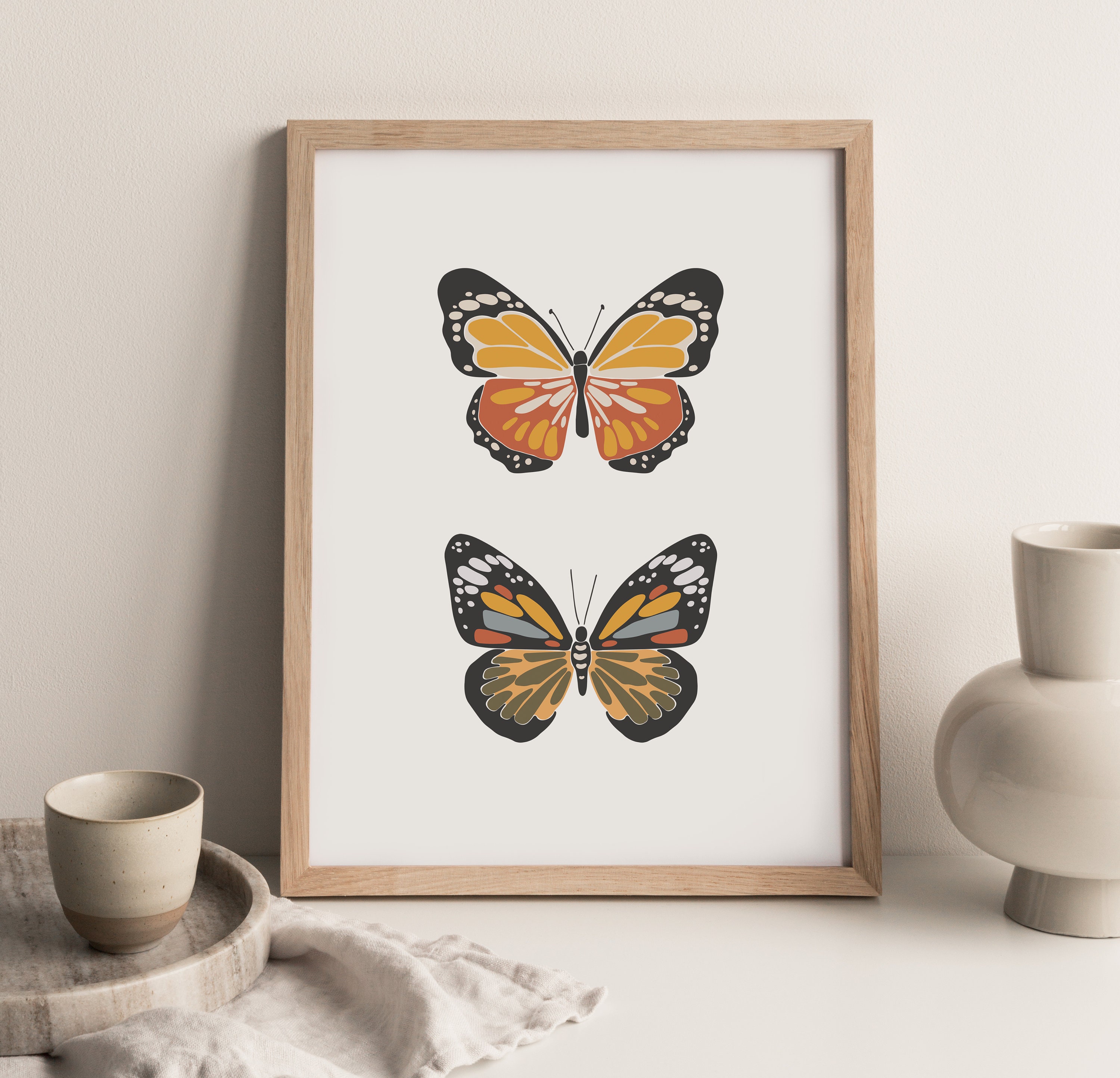 Boho Butterfly Print Digital Butterfly Poster Boho Spring - Etsy