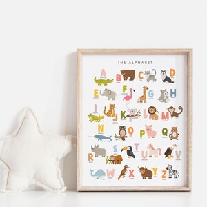 Animal Alphabet Poster, Educational Poster, Kids Wall Decor ...
