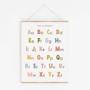 Alphabet Poster, Educational Poster, Kids Wall Decor, Kindergarten ...