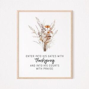Give Thanks Posters, Bible Verse Prints, Autumn Flowers, Cozy Autumn ...