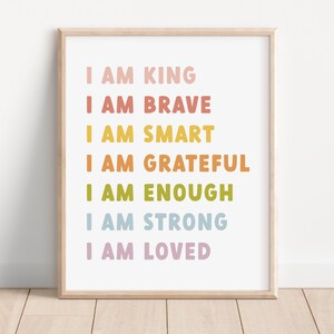 Positive Affirmations Poster, Educational Poster, Kids Wall Decor ...