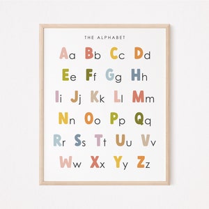 Alphabet Poster, Educational Poster, Kids Wall Decor, Kindergarten ...