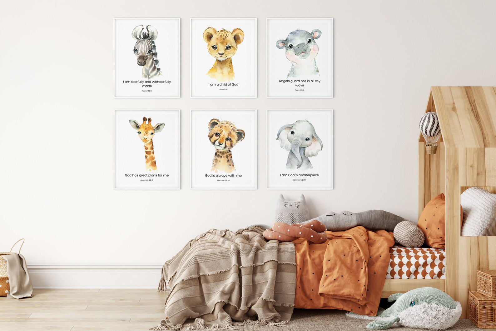 Set of 6 Safari Nursery Posters Printable Kids Verse Safari - Etsy