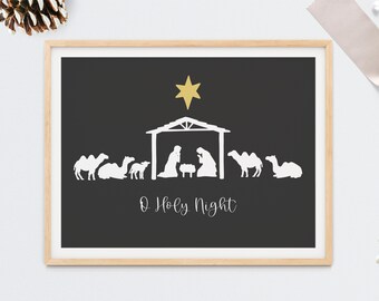 Bethlehem Wall Poster O Holy Night Wall Print Christmas | Etsy