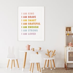 Positive Affirmations Poster, Educational Poster, Kids Wall Decor ...