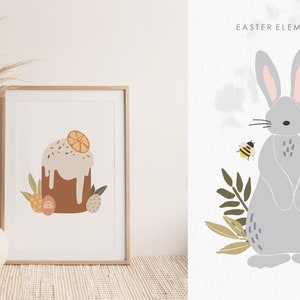 Easter Boho Clipart, Easter Abstract Elements, 50 Digital Spring ...