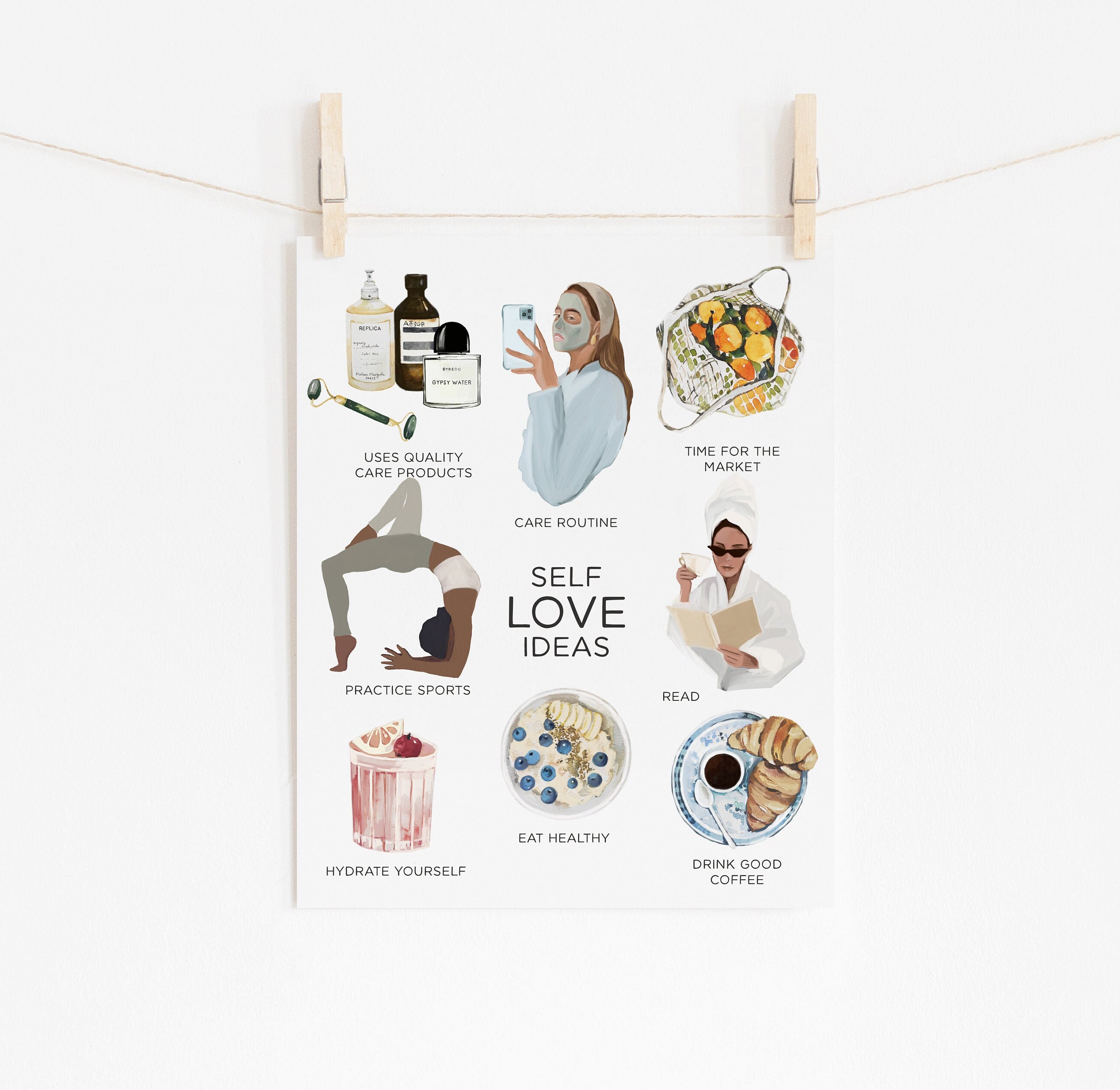 Mental Health Print Printable Self Love Ideas Guide Therapy - Etsy