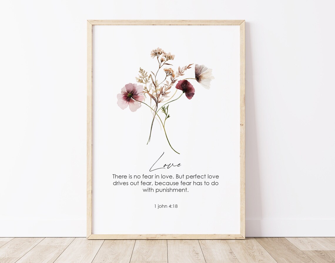 Scripture Wall Print Christian Poster Love Bible Verse - Etsy