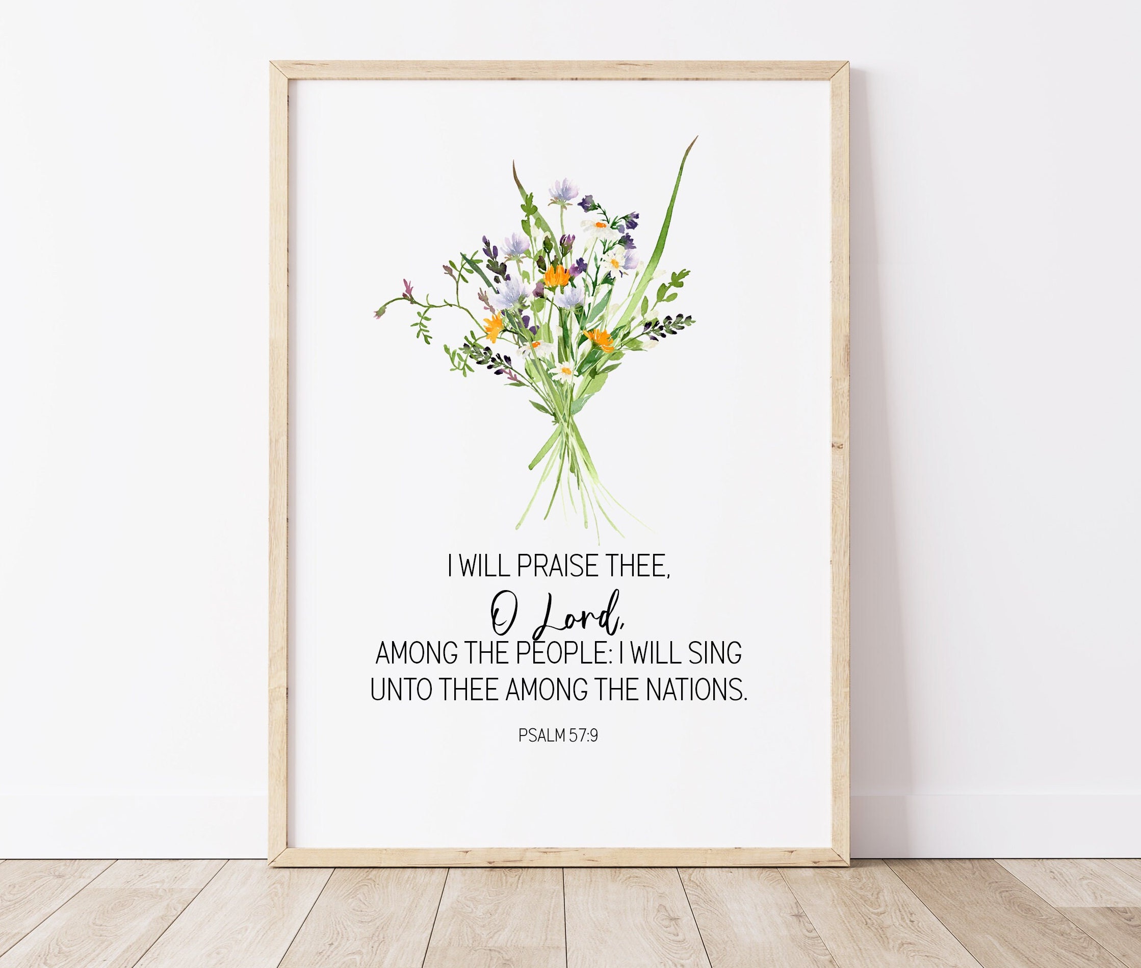 Scripture Wall Print Christian Poster Psalm Bible Verse - Etsy