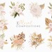 Boho Floral Clipart Spring Flower Elements Wedding Floral - Etsy