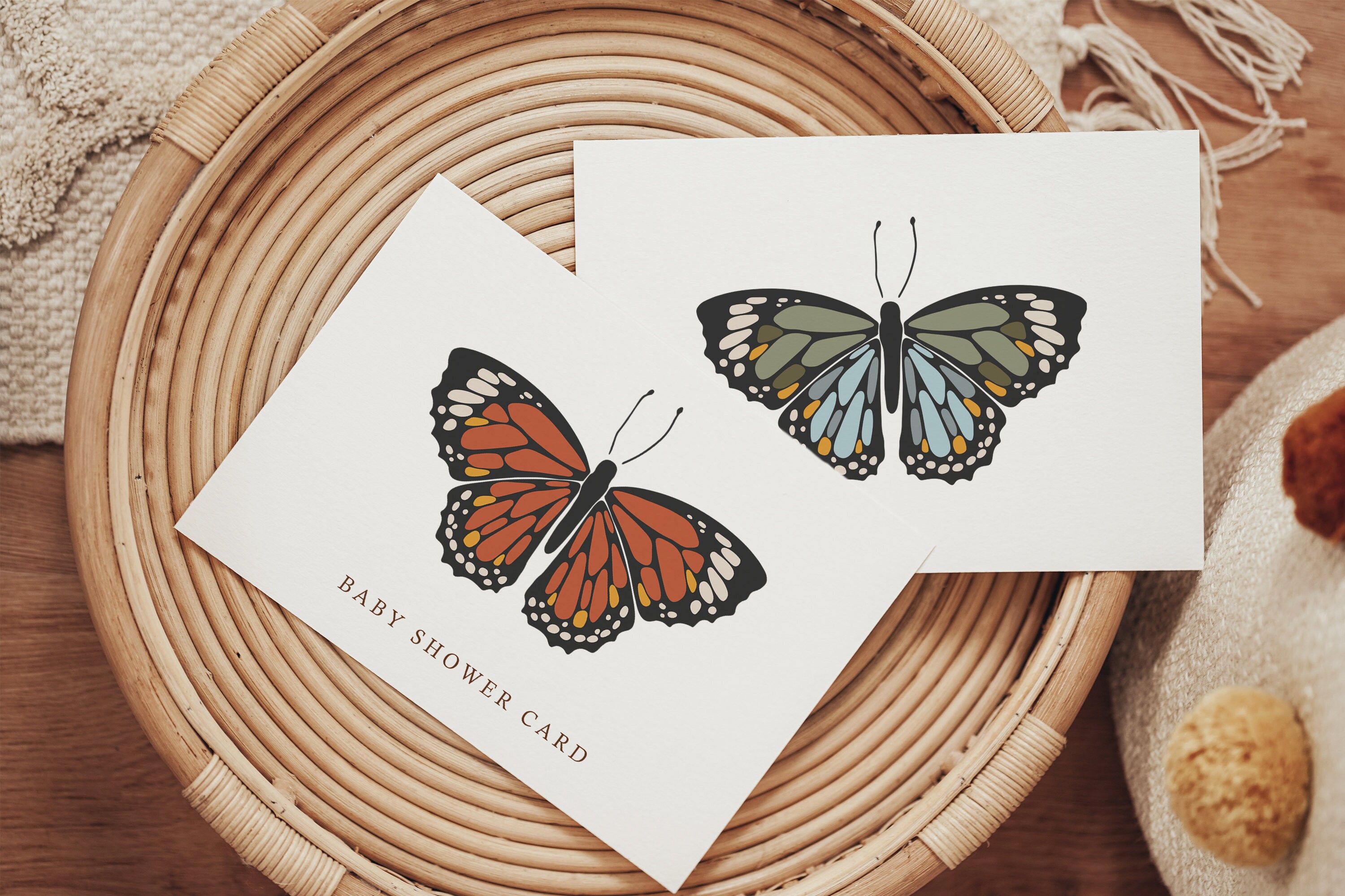 Boho Butterflies Clipart Abstract Butterfly Elements Digital - Etsy