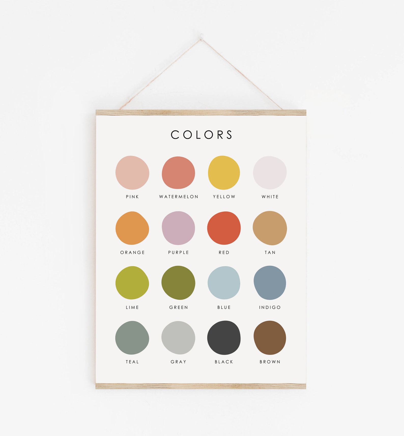 Colors Educational Poster Kids Wall Decor Kindergarten - Etsy