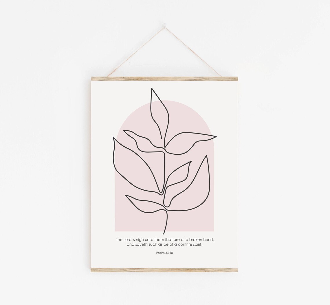 Christian Wall Print Bible Verse Wall Poster Boho Wall - Etsy