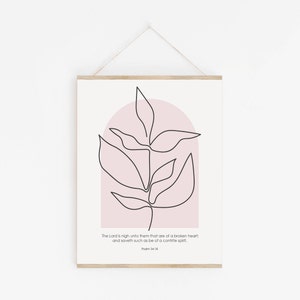 Christian Wall Print, Bible Verse Wall Poster, Boho Wall Print, Psalm ...