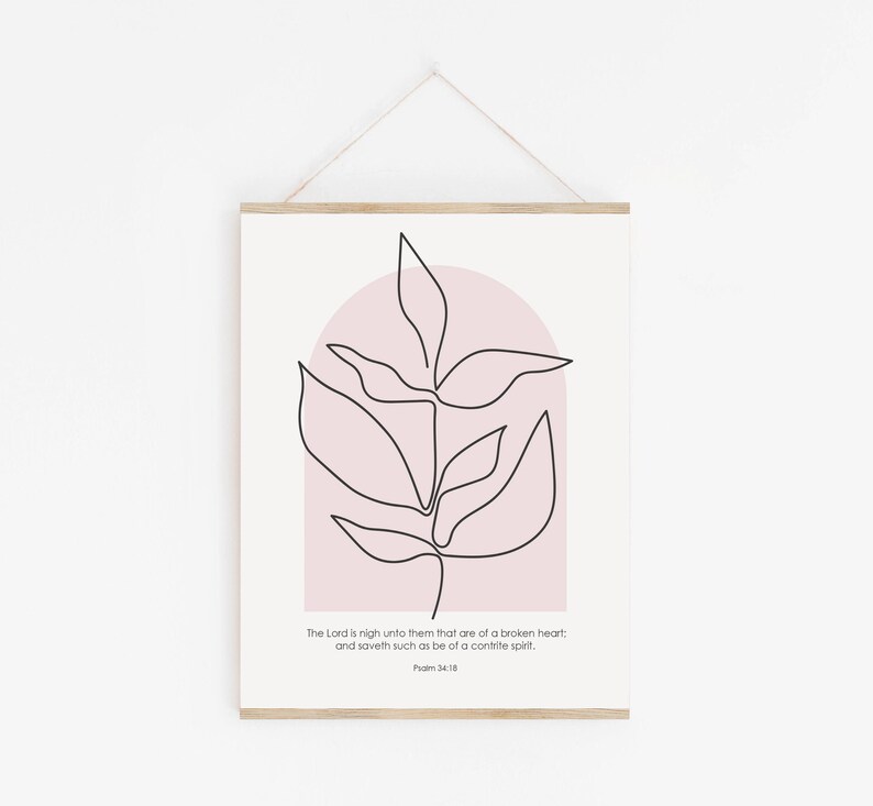 Christian Wall Print Bible Verse Wall Poster Boho Wall - Etsy