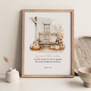 Autumn Poster, Landscape Wall Print, Autumn Landscape, Pumpkin ...