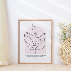 Christian Wall Print, Bible Verse Wall Poster, Boho Wall Print, Psalm ...