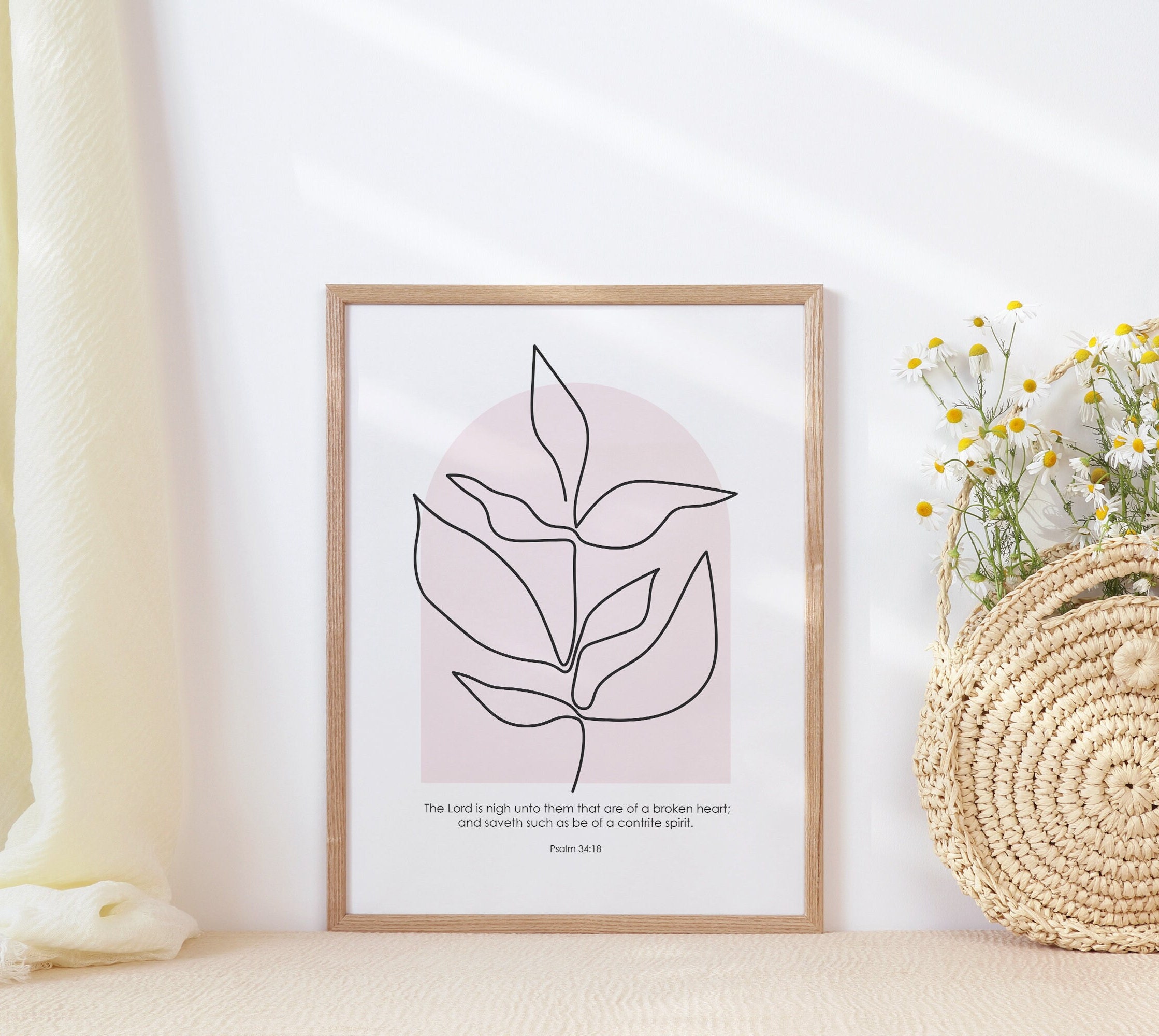 Christian Wall Print Bible Verse Wall Poster Boho Wall - Etsy