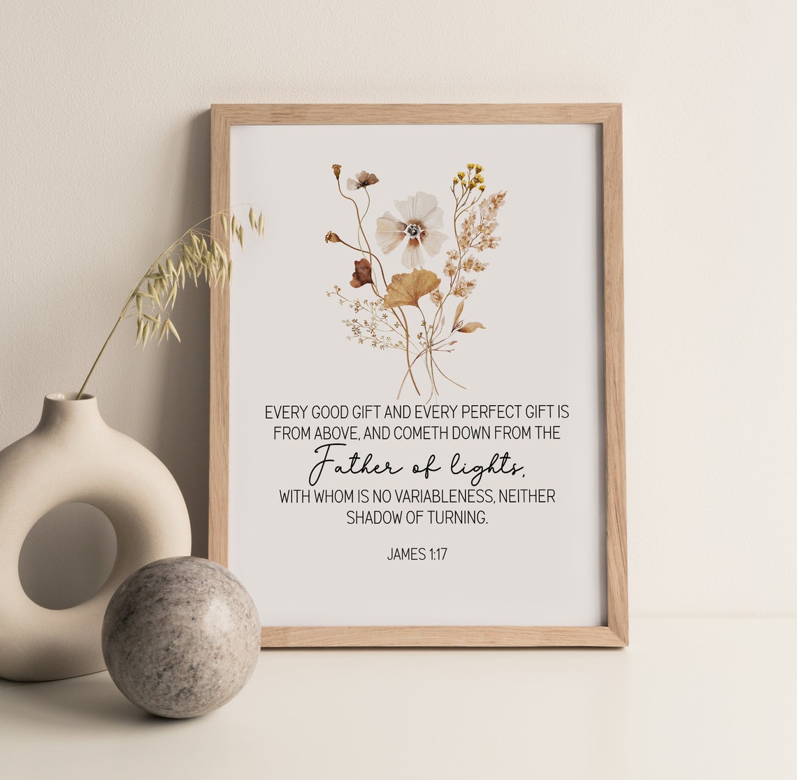 Scripture Wall Print Christian Poster James 1:17 Bible - Etsy