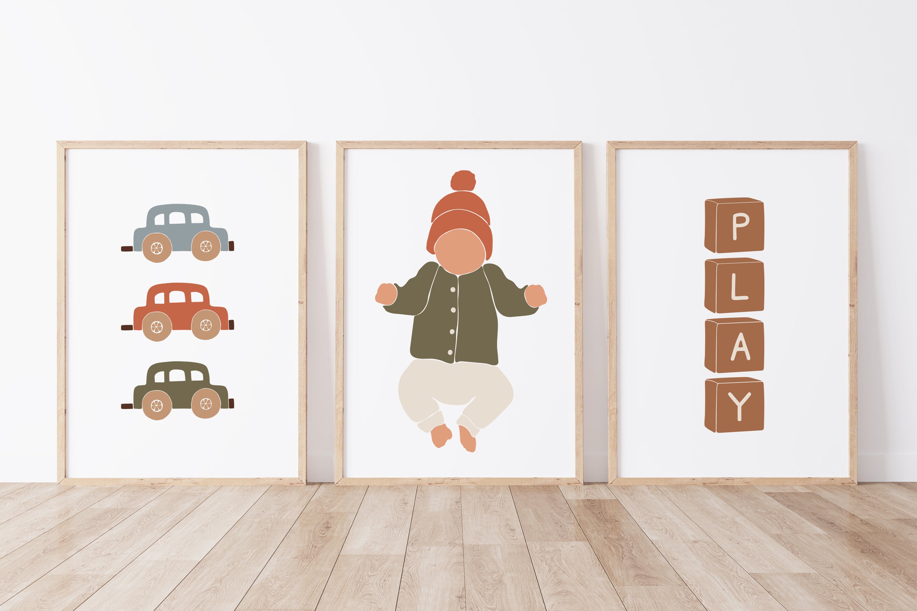 Set of 3 Nursery Wall Prints Baby Room Wall Decor Digital - Etsy UK
