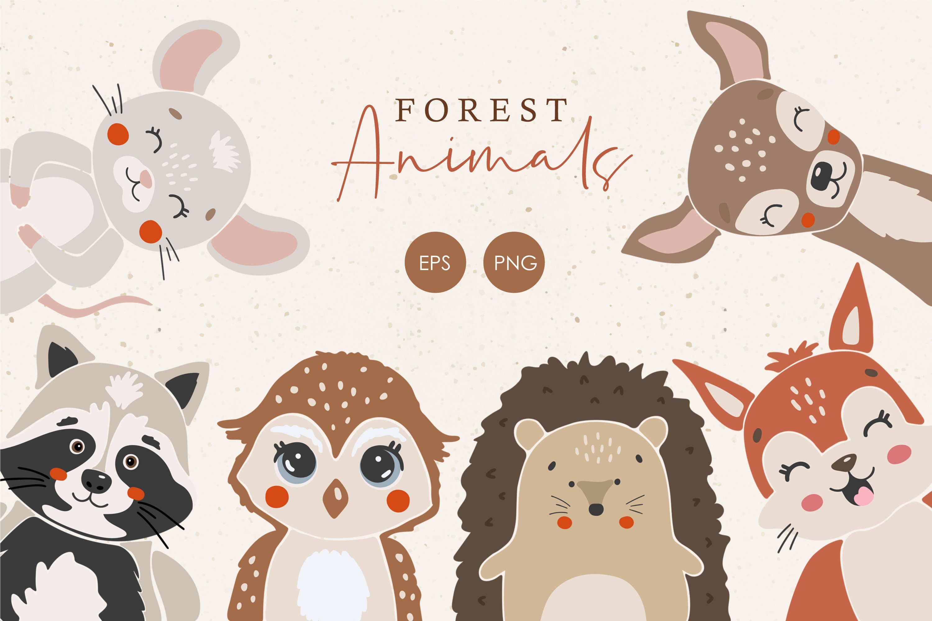 Baby Forest Animals Clipart Boho Forest Animals Digital - Etsy