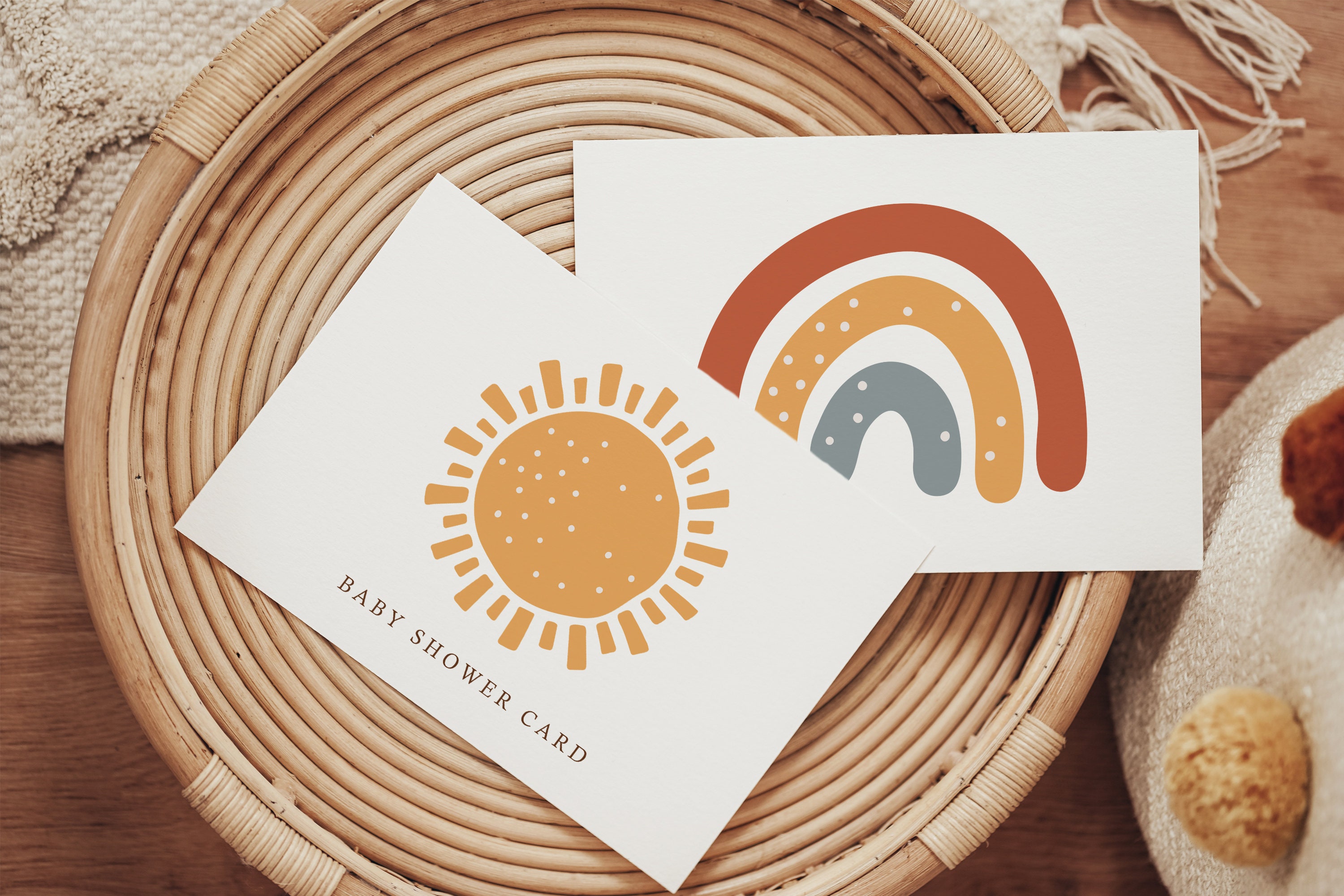 Abstract Baby Clipart Boho Sun Cloud and Rainbow Clipart - Etsy