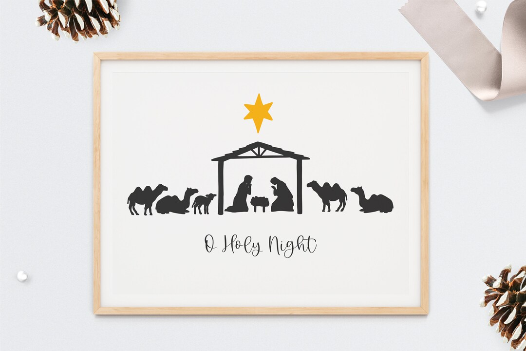 Bethlehem Wall Poster, O Holy Night Wall Print, Christmas Nativity ...