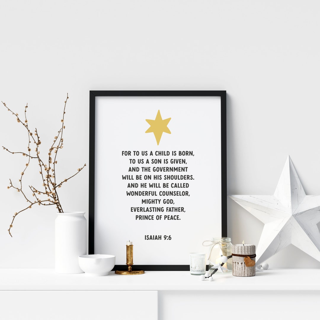 Christmas Wall Poster, Jesus Was Born Poster, Christmas Manger ...