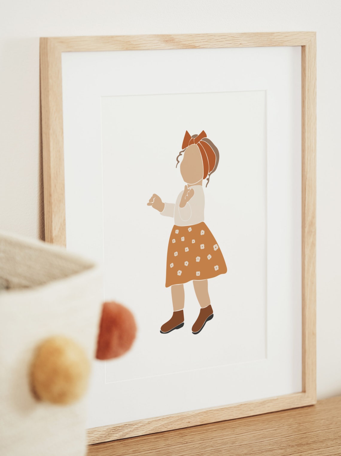 Little Girl Wall Poster Girl Silhouette Poster Printable | Etsy