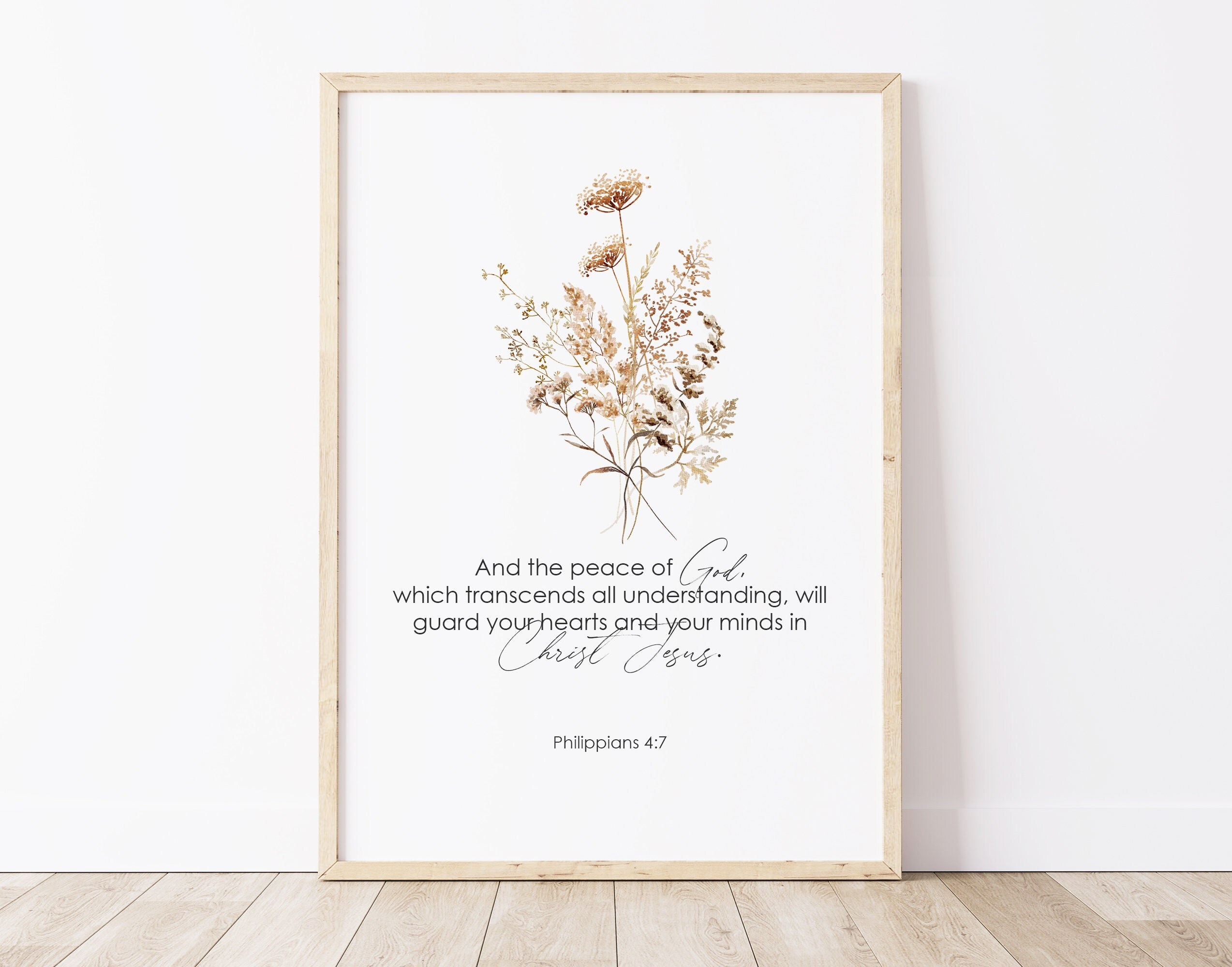 Scripture Wall Print Christian Poster Peace Bible Verse - Etsy