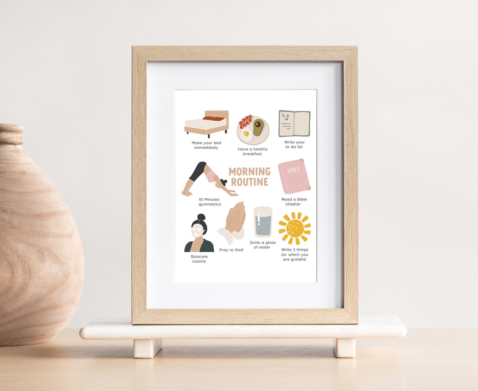 Healthy Morning Routine, Printable Morning Routine Poster, Morning ...