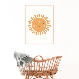 Baby Sun Wall Print, Sunshine Poster, Digital Baby Shower Gift, Sun ...