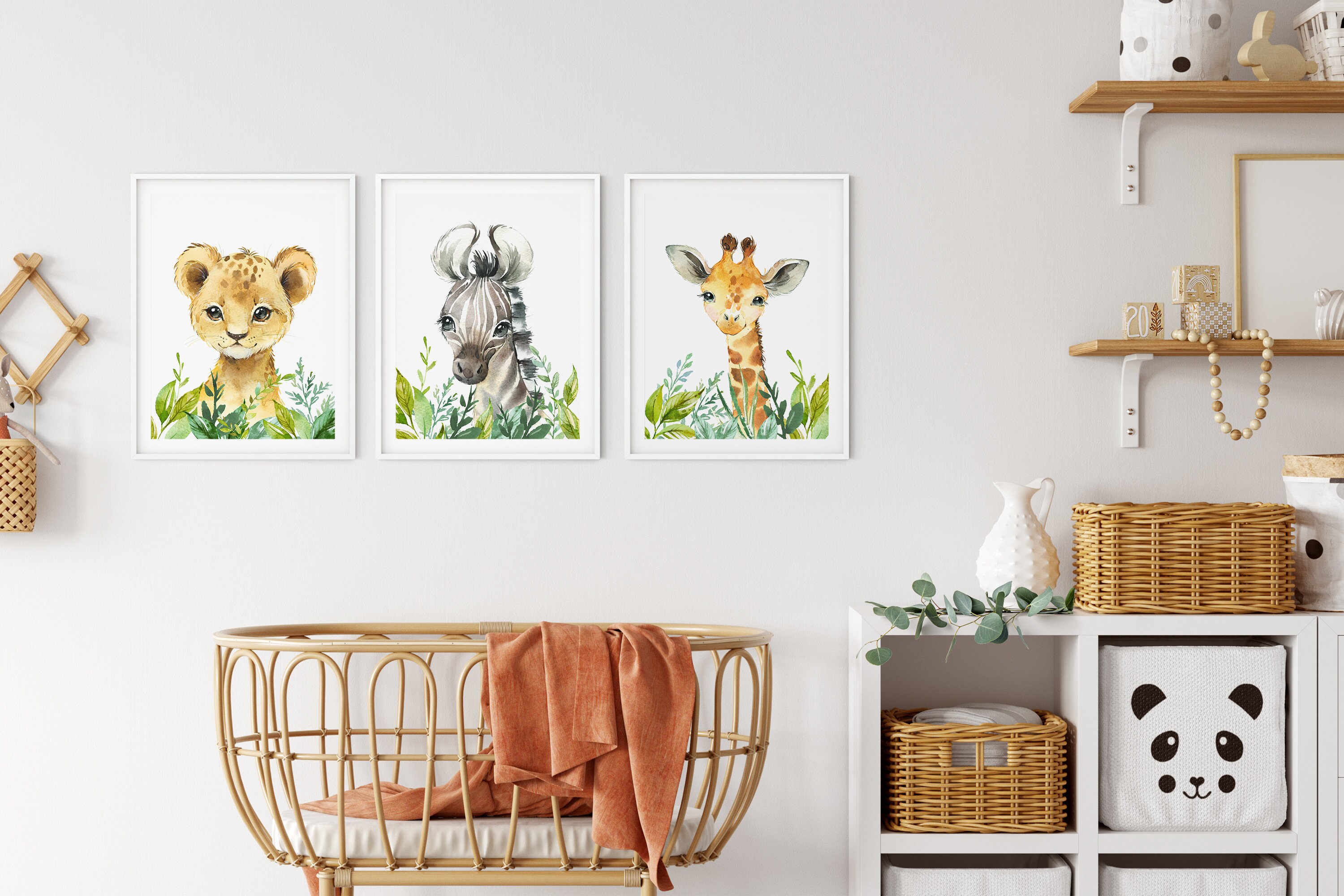 Set of 3 Safari Animals Posters, African Animals Wall Art, Safari ...
