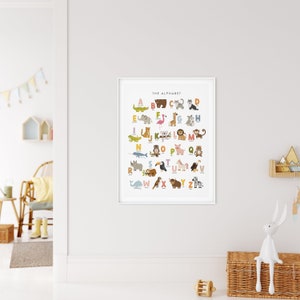 Animal Alphabet Poster, Educational Poster, Kids Wall Decor ...