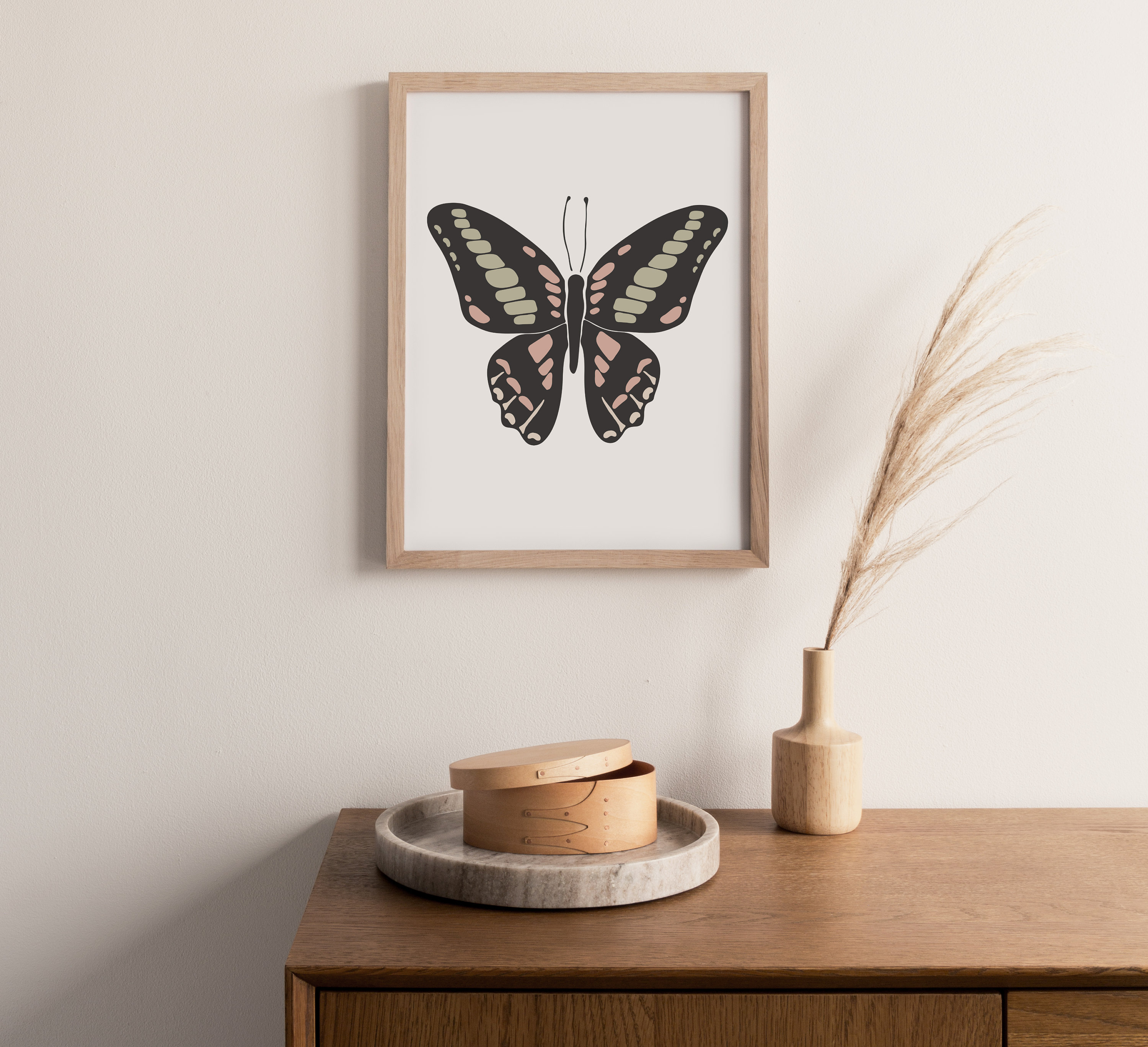 Abstract butterfly wall print Printable butterfly art | Etsy