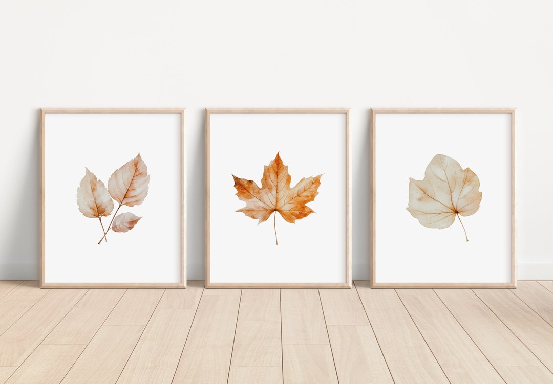Printable Fall Leaf Prints, Autumn Leaves Posters, Leaves Wall Art ...