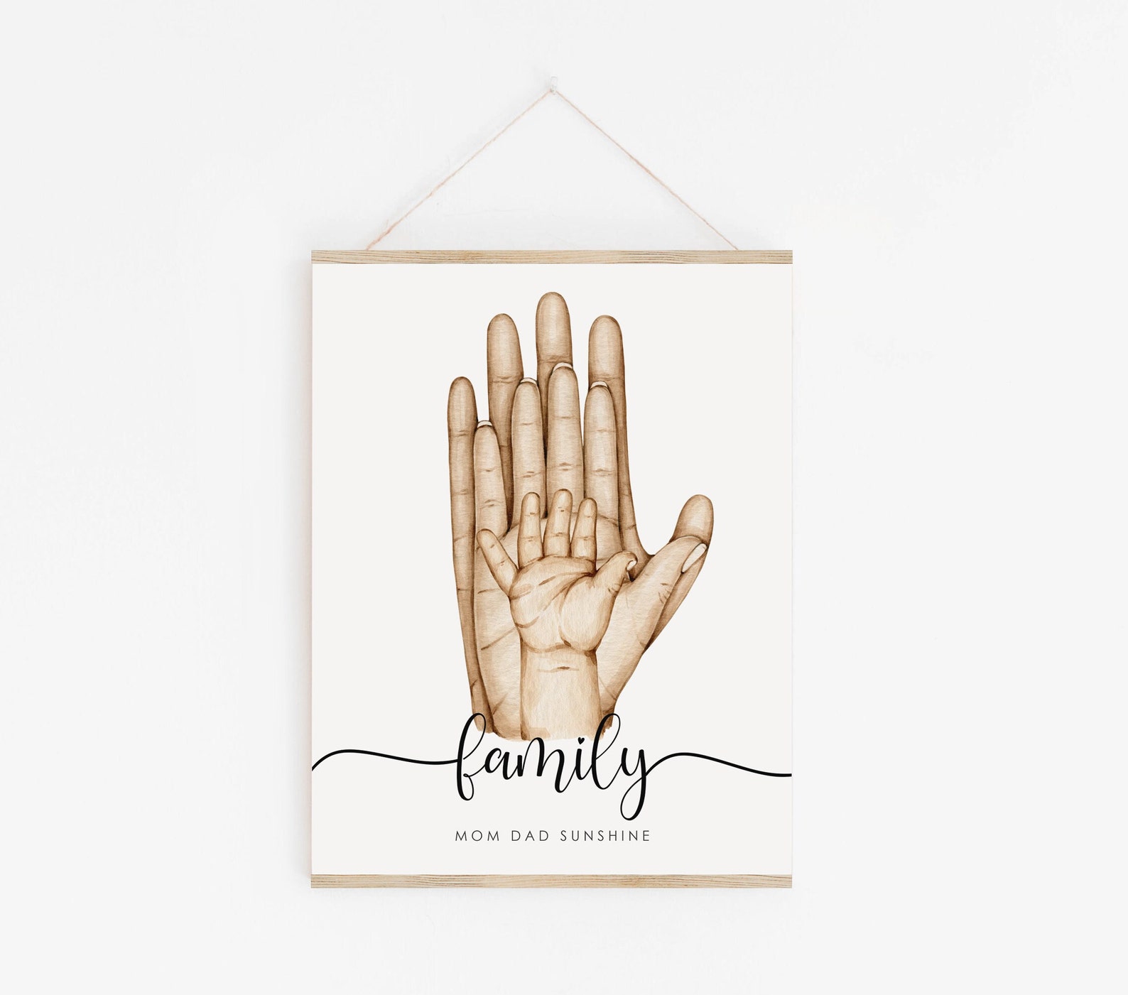 Family Wall Print Hands Family Poster Mom Dad Sunshine Wall - Etsy