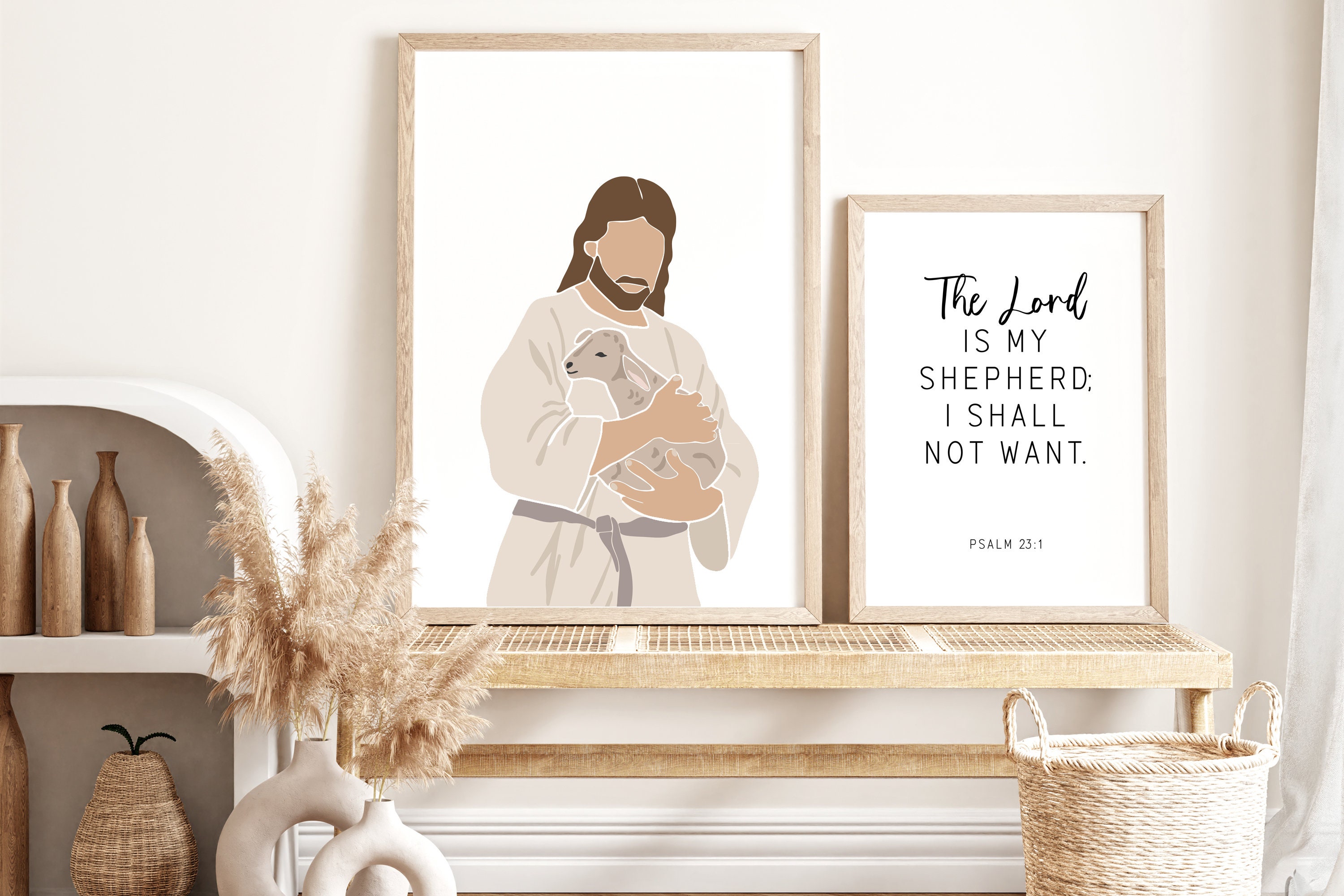 Set of 2 Christian Prints Scripture Wall Prints Psalm Verse - Etsy