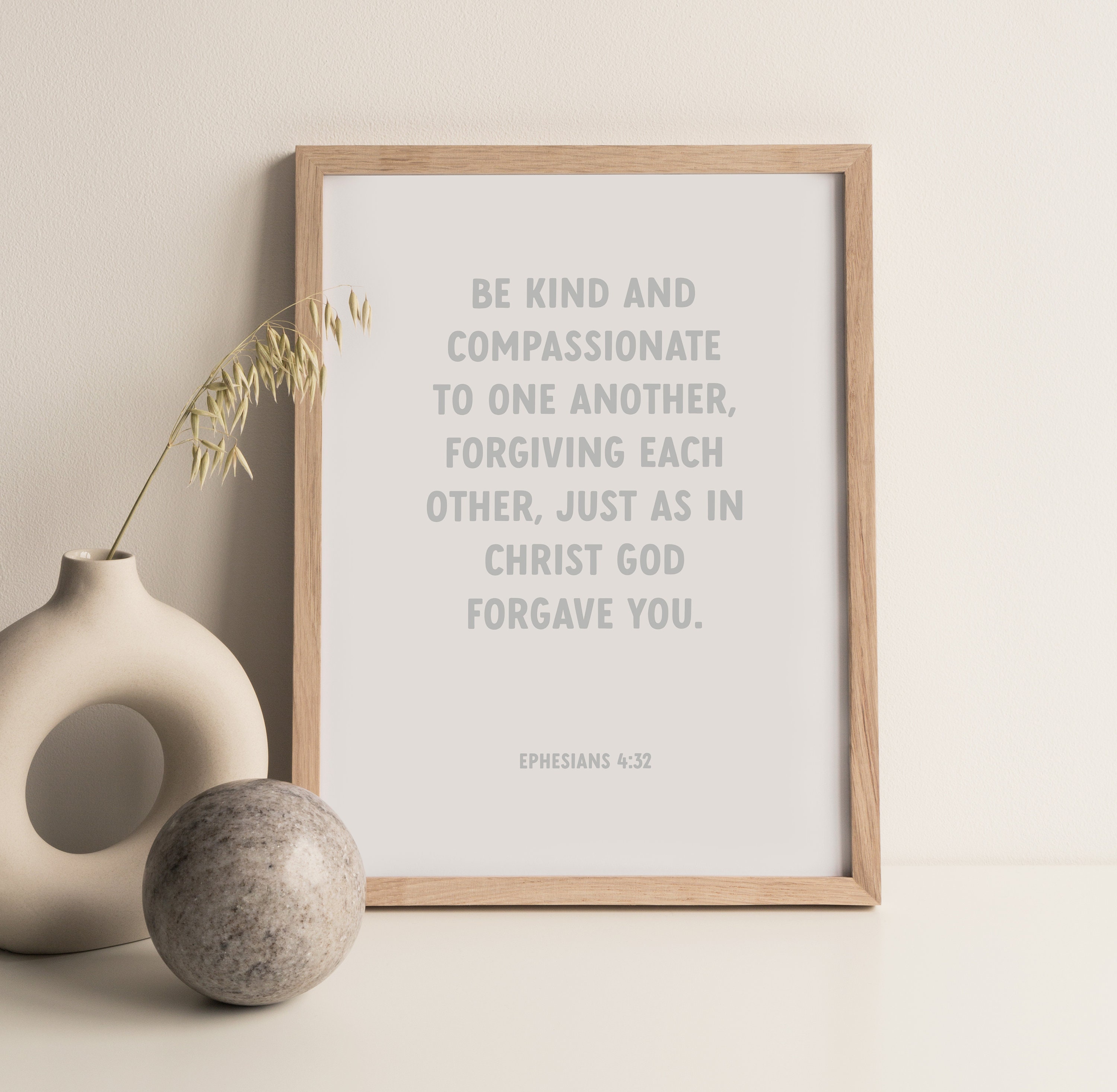 Scripture Verse Wall Print, Christian Poster Art, Ephesians 4:32 ...