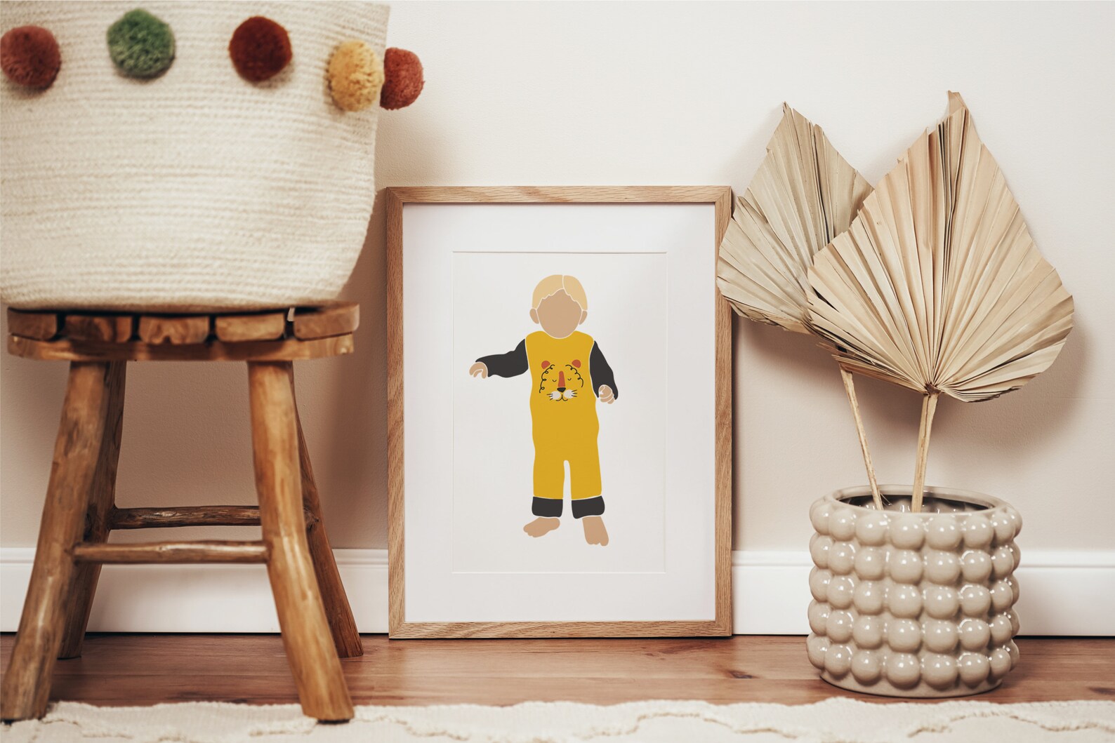 Boho Kids Clipart Abstract Kids Silhouette Nursery Kids | Etsy